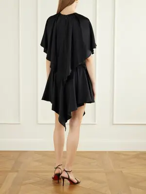 Stella McCartney Gathered Satin Mini Dress