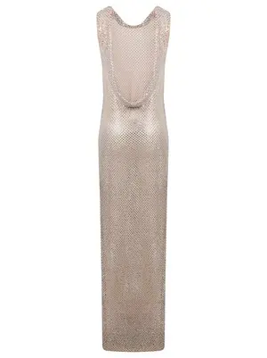 SELF-PORTRAIT Simple Sequin Maxi Dress