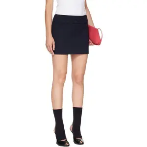 SHUSHU/TONG Bow-detailed Wool-ponte Mini Skirt