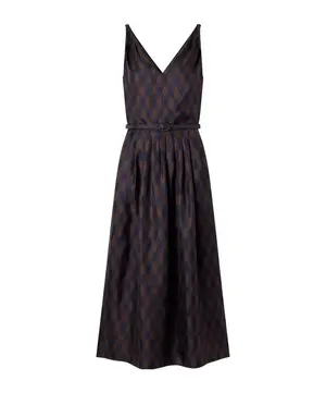 Oscar De La Renta Silk-twill Midi Dress - Black