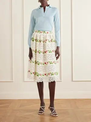 Oscar De La Renta Wool Polo Sweater