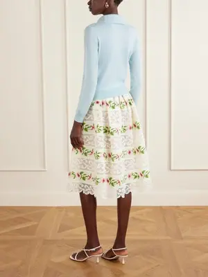Oscar De La Renta Wool Polo Sweater