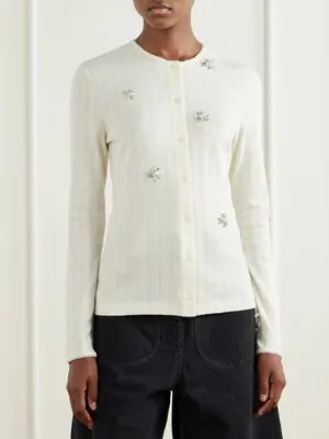 Simone Rocha Embellished Cotton Cardigan