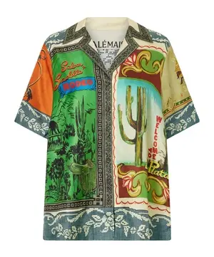 ALEMAIS Printed Silk-twill Shirt - No