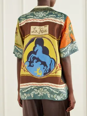 ALEMAIS Printed Silk-twill Shirt