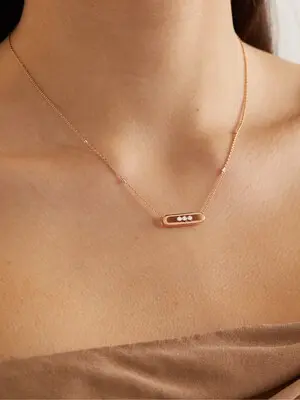 Messika 18-karat Rose Gold Diamond Necklace