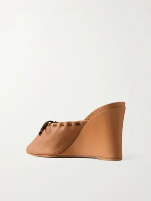MARYAM NASSIR ZADEH Ballet Leather Wedge Mules