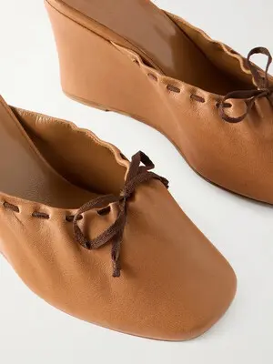 MARYAM NASSIR ZADEH Ballet Leather Wedge Mules