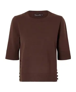 Oscar De La Renta Button-detailed Wool Sweater - No