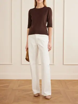 Oscar De La Renta Button-detailed Wool Sweater
