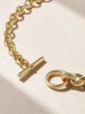 David Yurman Dy Mercer? 18-karat Gold Diamond Necklace