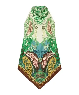 ALEMAIS Floral-jacquard Satin Top - No