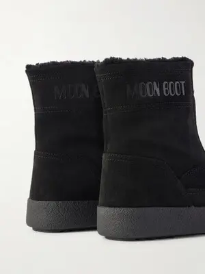 Moon Boot Suede And Shearling Ankle Boots