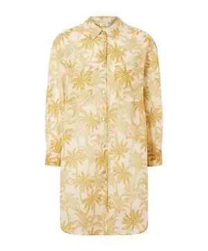 ERES Exotic Print Cotton Chiffon Shirt Dress - No