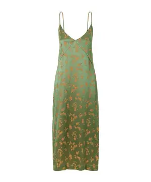 Dries Van Noten Floral-jacquard Satin Midi Dress - No