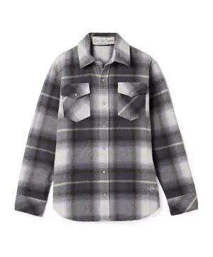 GOD'S TRUE CASHMERE Checked Cashmere Shirt - Gray