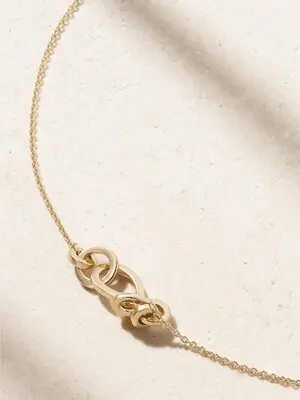 Sophie Bille Brahe Trois Moon 14-karat Recycled Gold Pearl Necklace