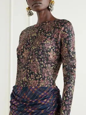 Dries Van Noten Floral-print Crepe Midi Dress