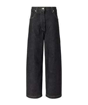 Studio Nicholson Neive Organic Low-rise Wide-leg Jeans - Black
