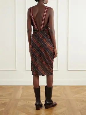 Dries Van Noten Draped Gingham Dress