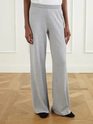 Eterne Cotton And Cashmere-blend Wide-leg Pants
