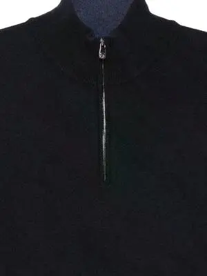 Corneliani Quarter-zip Knitted Sweater - Blue
