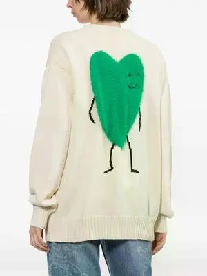 Joshua Sanders Heart-patch Intarsia-knit Sweater