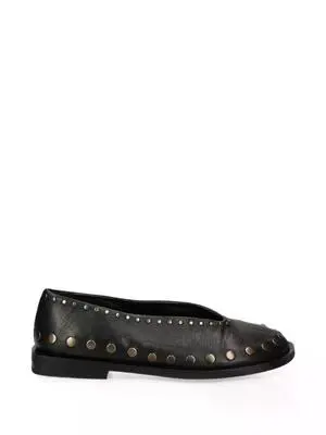 Elena Iachi Althea Studded-embellishment Leather Ballet Flats - Black