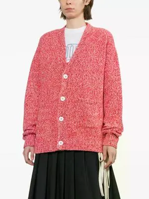 Joshua Sanders Smiley-motif Marl-knit Cardigan