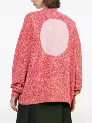 Joshua Sanders Smiley-motif Marl-knit Cardigan