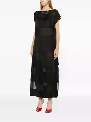 Cynthia Rowley Sheer-panelled Silk Dress
