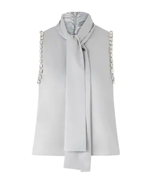 Pinko Tie-detail Top - White