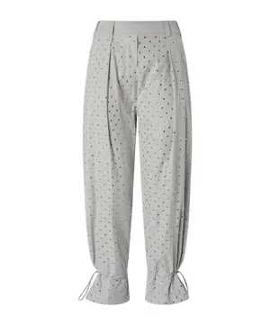 Pinko Rhinestones And Studs Embellished Trousers