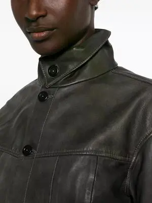 G-star Raw Button-up Leather Jacket