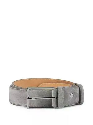 DOUCAL'S Suede Square-buckle Belt - Grey