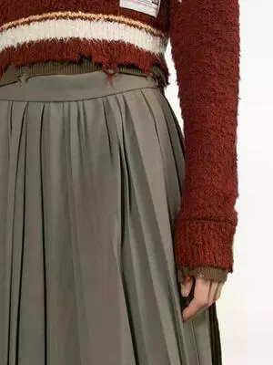 Mihara Yasuhiro Patchwork Pleated Skirt