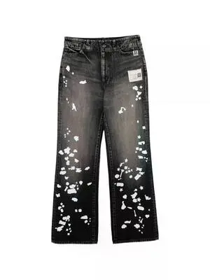 Mihara Yasuhiro Layered-detail Jeans - Black