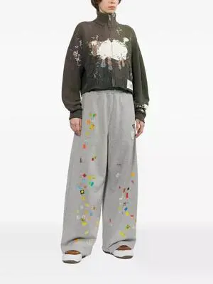 Mihara Yasuhiro Distressed Cable-knit Cardigan