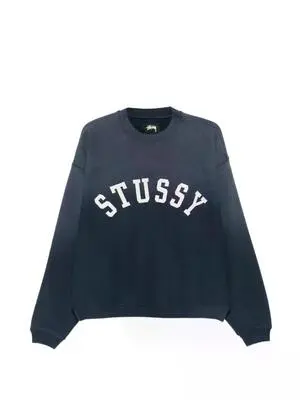 StÜssy Logo-print Cotton Sweatshirt - Blue