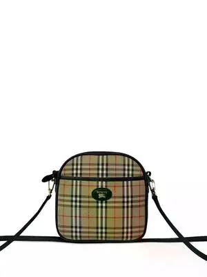 Burberry 20th Century Haymarket Check Canvas Crossbody Bag - Neutrals