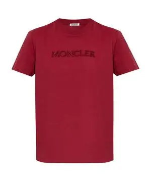 Moncler Embroidered Logo T-shirt - Red