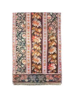 PIERRE-LOUIS MASCIA Floral-print Fringed Scarf - Red