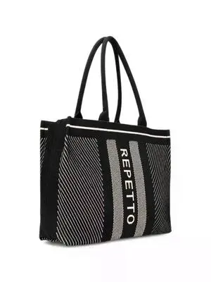 Repetto Medium Logo-print Knitted Shoulder Bag