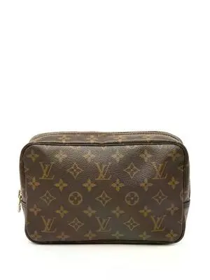 LOUIS VUITTON 1991 Monogram Trousse Toilette 23 Clutch Bag - Brown