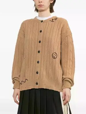 Joshua Sanders Cable-knit Distressed Cardigan