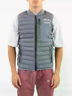 IN GOLD WE TRUST PARIS The Glory Logo-print Quilted Gilet