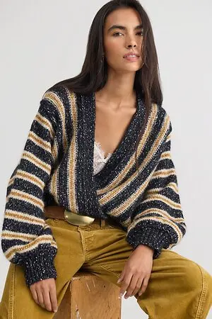 Free People We The Free Paper Planes Pullover - Navy Combo