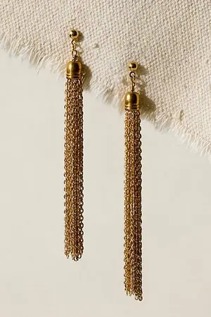 Free People Elsie Tassel Earrings Silver