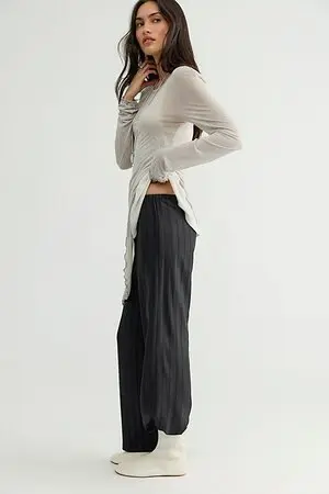 Donni. DONNI. The Shadow Stripe Simple Pants Jet