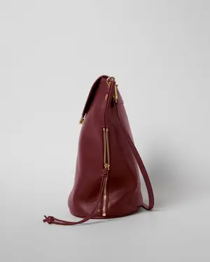 Celine Soft Triomphe Bucket In Shiny Lambskin